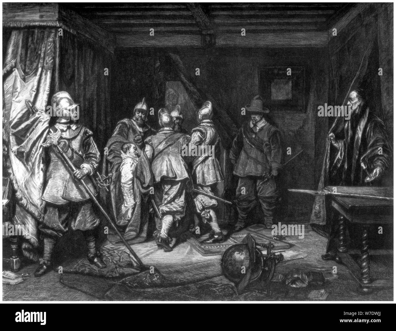 'The Death of Wallenstein', c1880-1882.Artist: W Hecht Stock Photo - Alamy