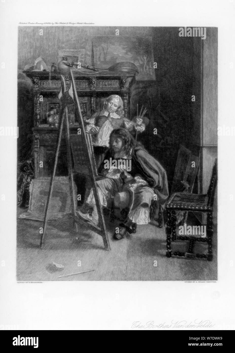 'The Brothers Van de Velde', c1880-1882.Artist: A Gerard Darbiche Stock Photo - Alamy