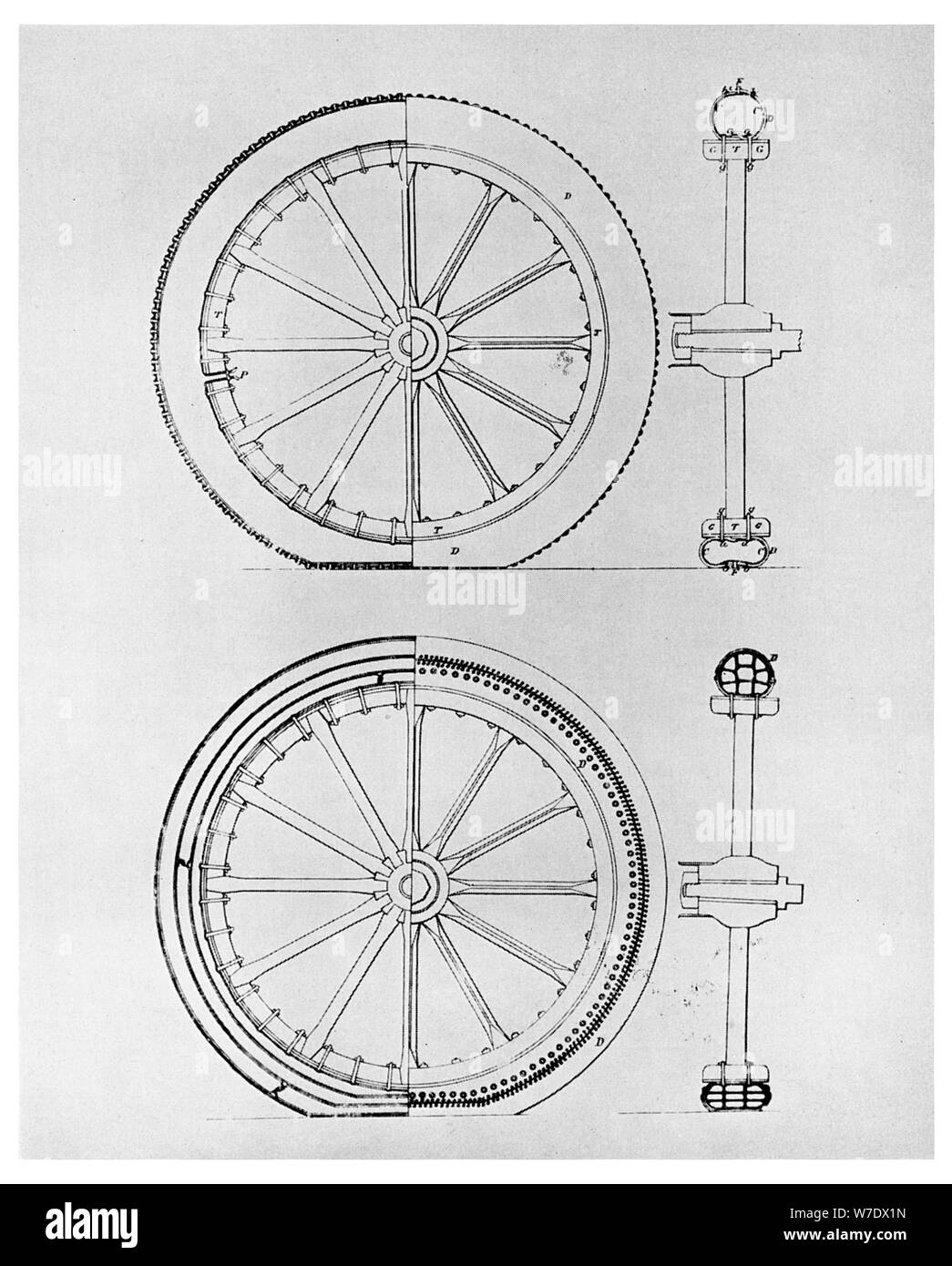 The first pneumatic tyre, 1845 (1956). Artist: Unknown Stock Photo - Alamy