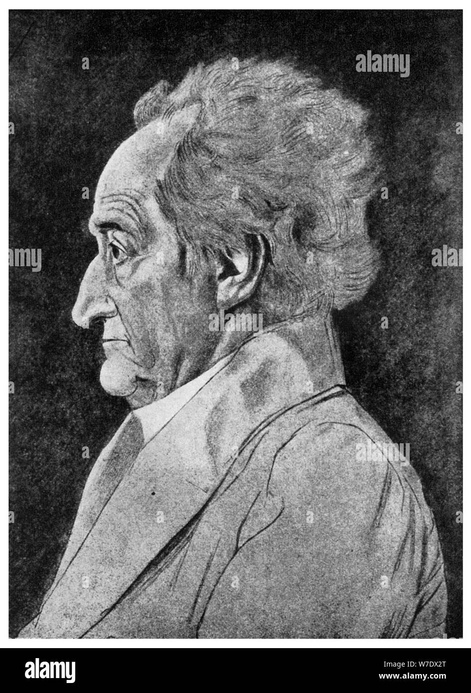Goethe, German poet, 19th century (1956). Artist: Unknown Stock Photo ...