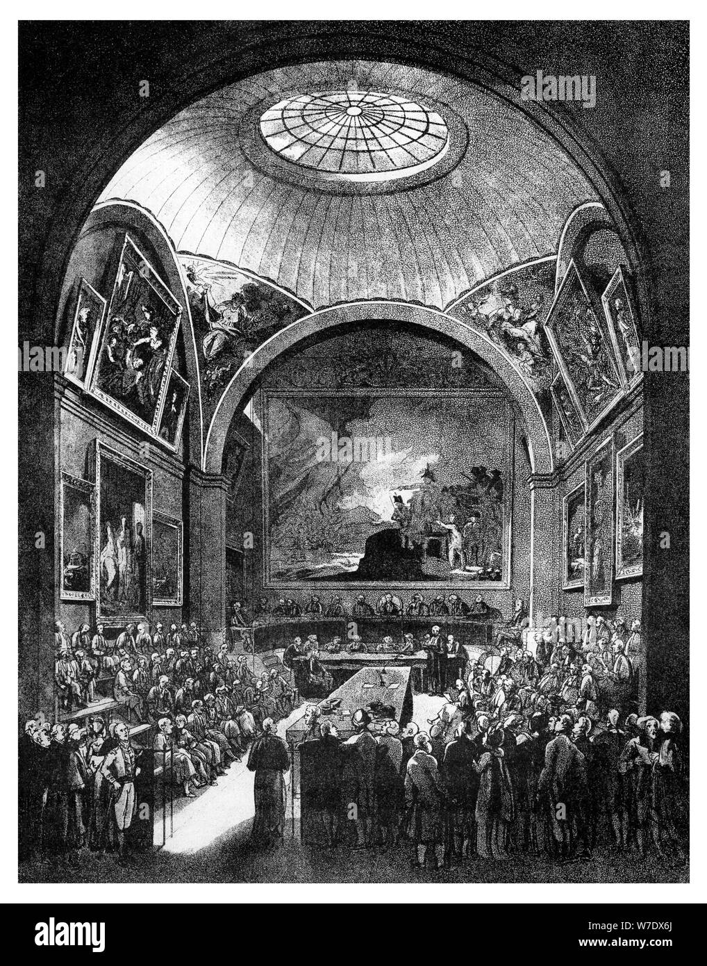 Common Council Chamber, Guildhall, City of London, 1886.Artist: William ...