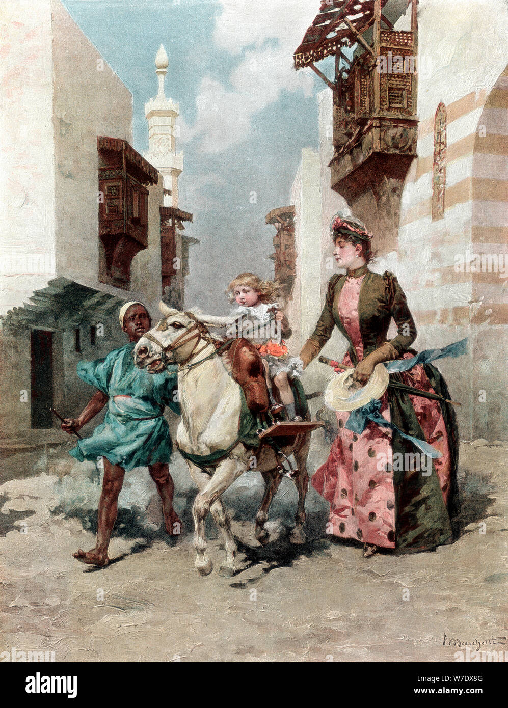 The Egyptian Quarter at the Universal Exposition, Paris, 1889. Artist ...