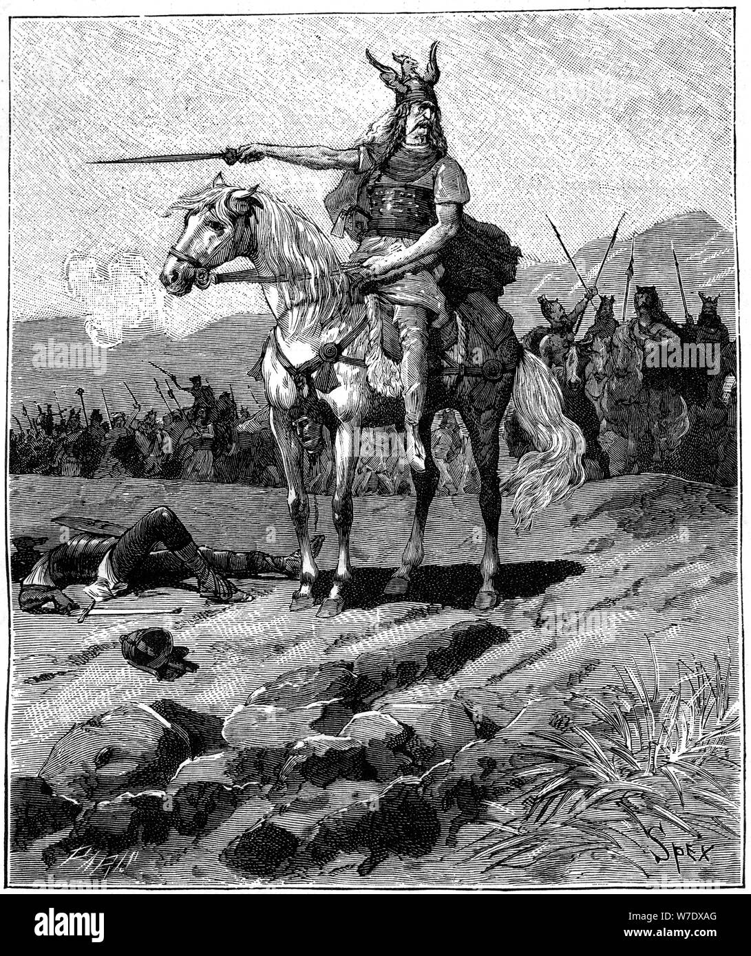 Vercingetorix, chieftain of the Arverni, c52 BC (1882-1884).Artist ...