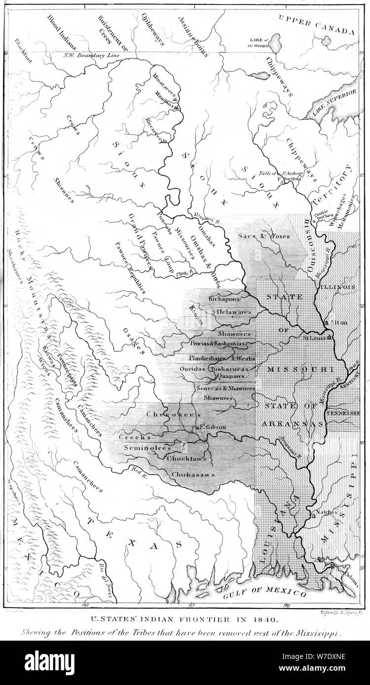 American frontier map hi-res stock photography and images - Alamy