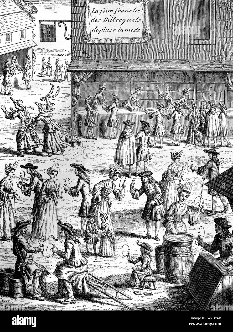 Cup and ball fair, during the reign of Louis XIV, France, 17th century ...