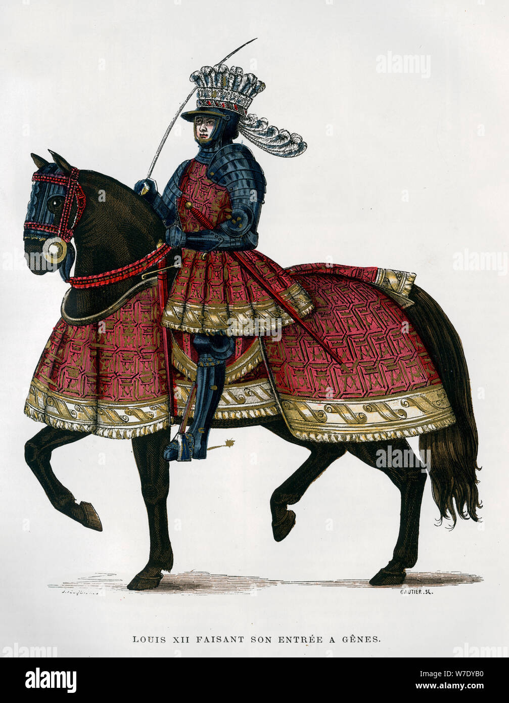Louis XII, King of France, on horseback, 1498-1515 (1882-1884).Artist ...