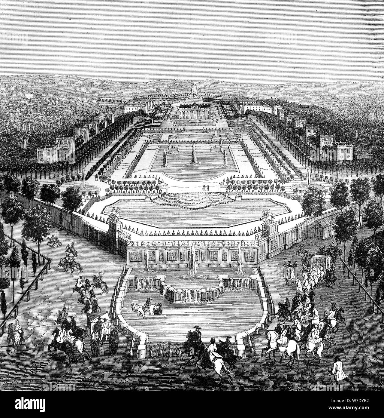 Chateau de Marly, France, 1722 (1882-1884). Artist: Unknown Stock Photo ...