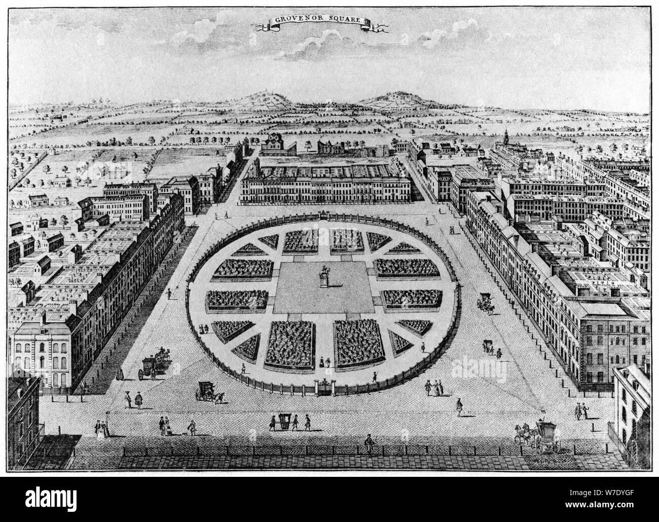 Grovenor Square, London, 18th century (1907). Artist: Unknown Stock ...