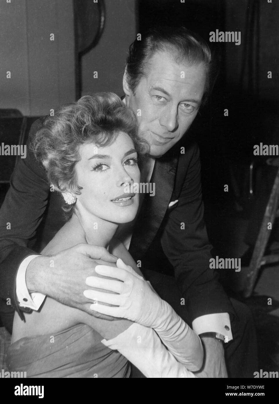 British actor and film star Rex Harrison with his third wife Kay ...