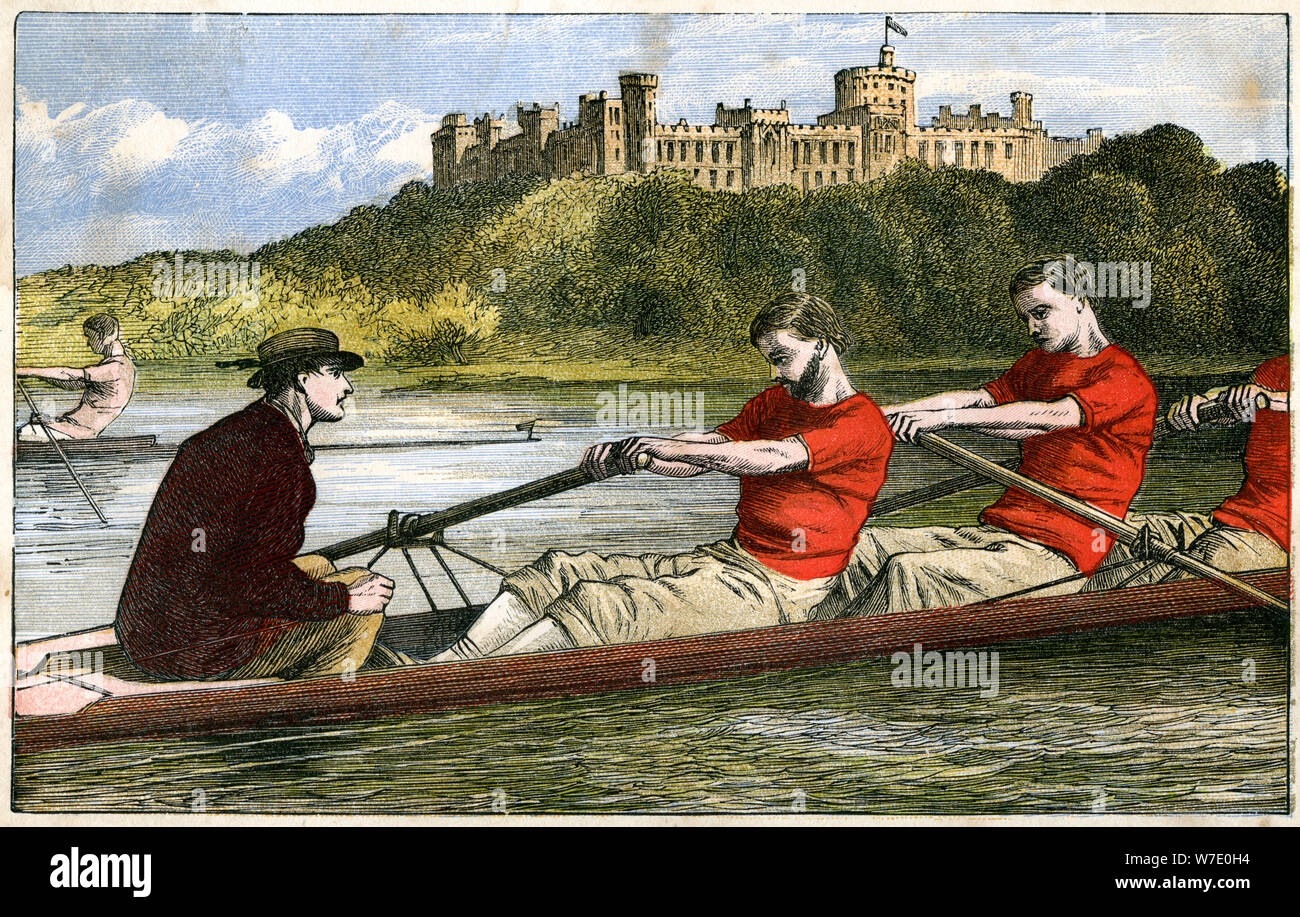 Rowing, 19th century(?). Artist: Unknown Stock Photo - Alamy
