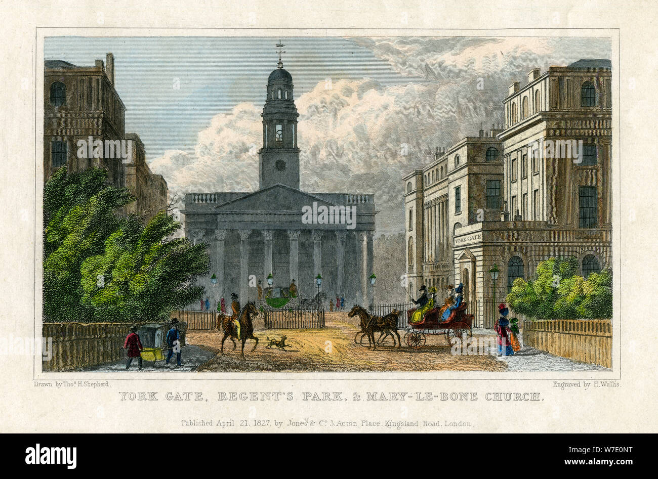 Regents park and mary le bone church shepherd hi-res stock photography ...