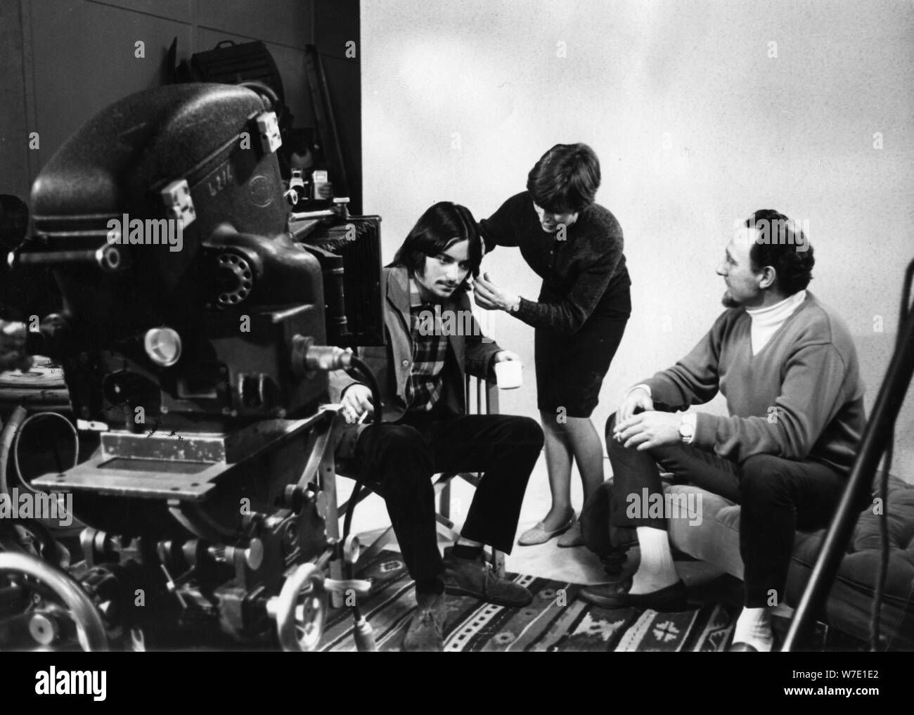 Actor Michael Chaplin having a screen test, Shepperton Studios, Surrey ...
