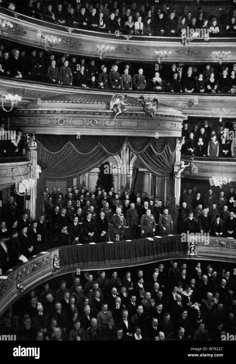 Berlin State Opera House, Remembrance Day, Germany, 1934. Artist ...