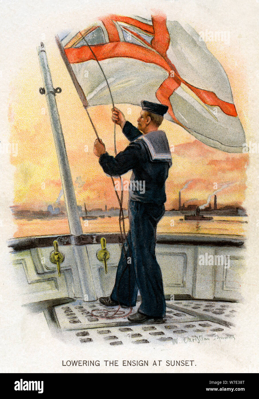 Lowering flag britain hi-res stock photography and images - Alamy