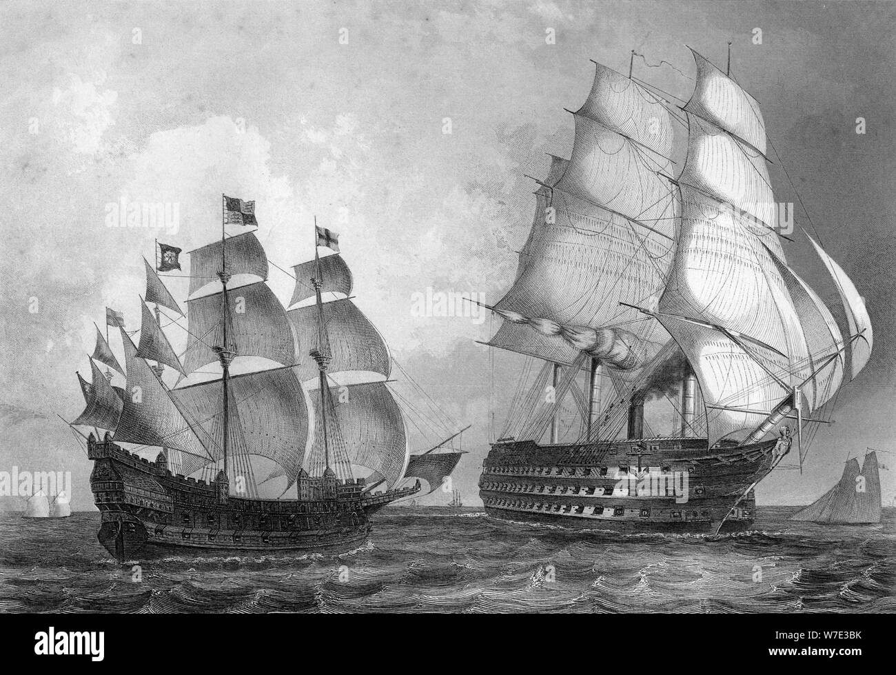 The 'Great Harry', man of war, the largest ship in the world during the ...