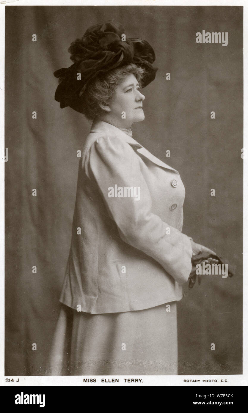 Ellen Terry, British actress, c1900s(?).Artist: Rotary Photo Stock ...