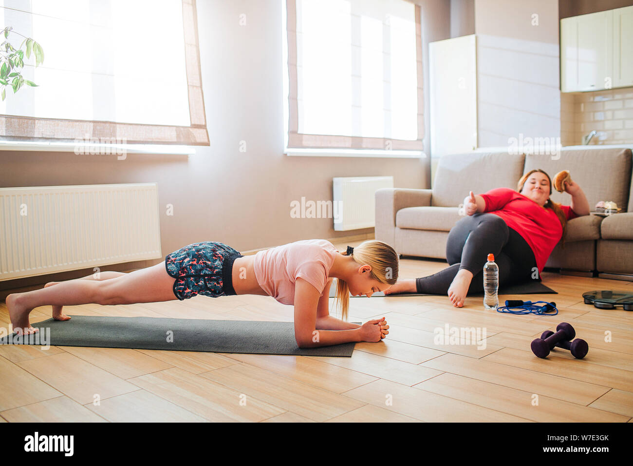 Fat and thin woman together hi-res stock photography and images - Alamy