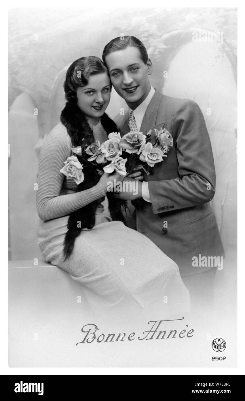 New year card man Black and White Stock Photos & Images - Alamy