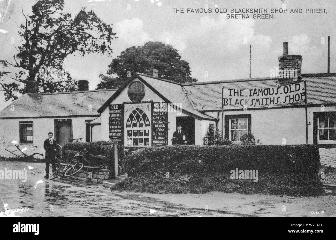 The famous old blacksmith's shop, Gretna Green, Dumfriesshire, Scotland ...