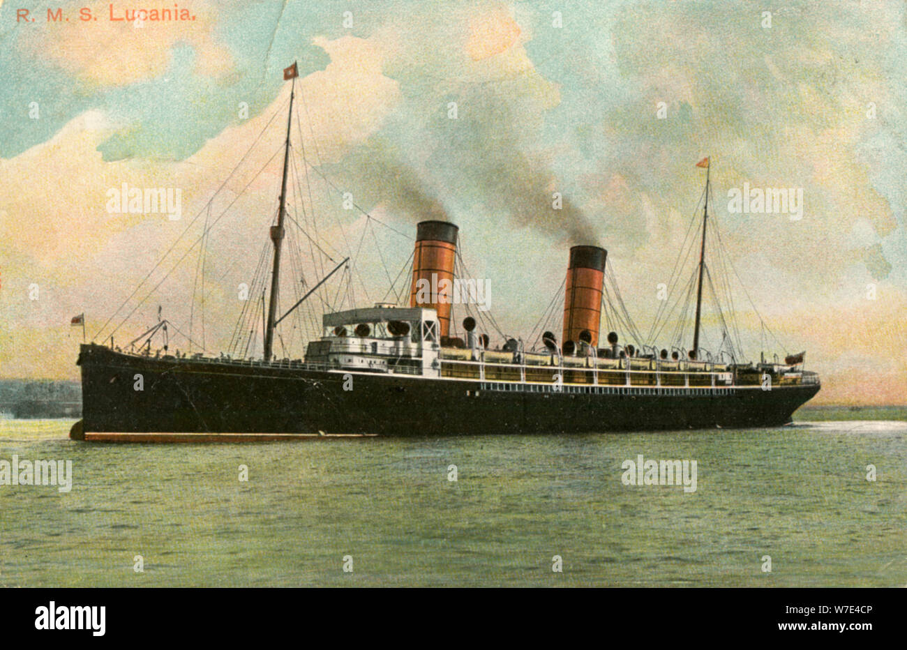 RMS 'Lucania', c1905. Artist: Unknown Stock Photo - Alamy