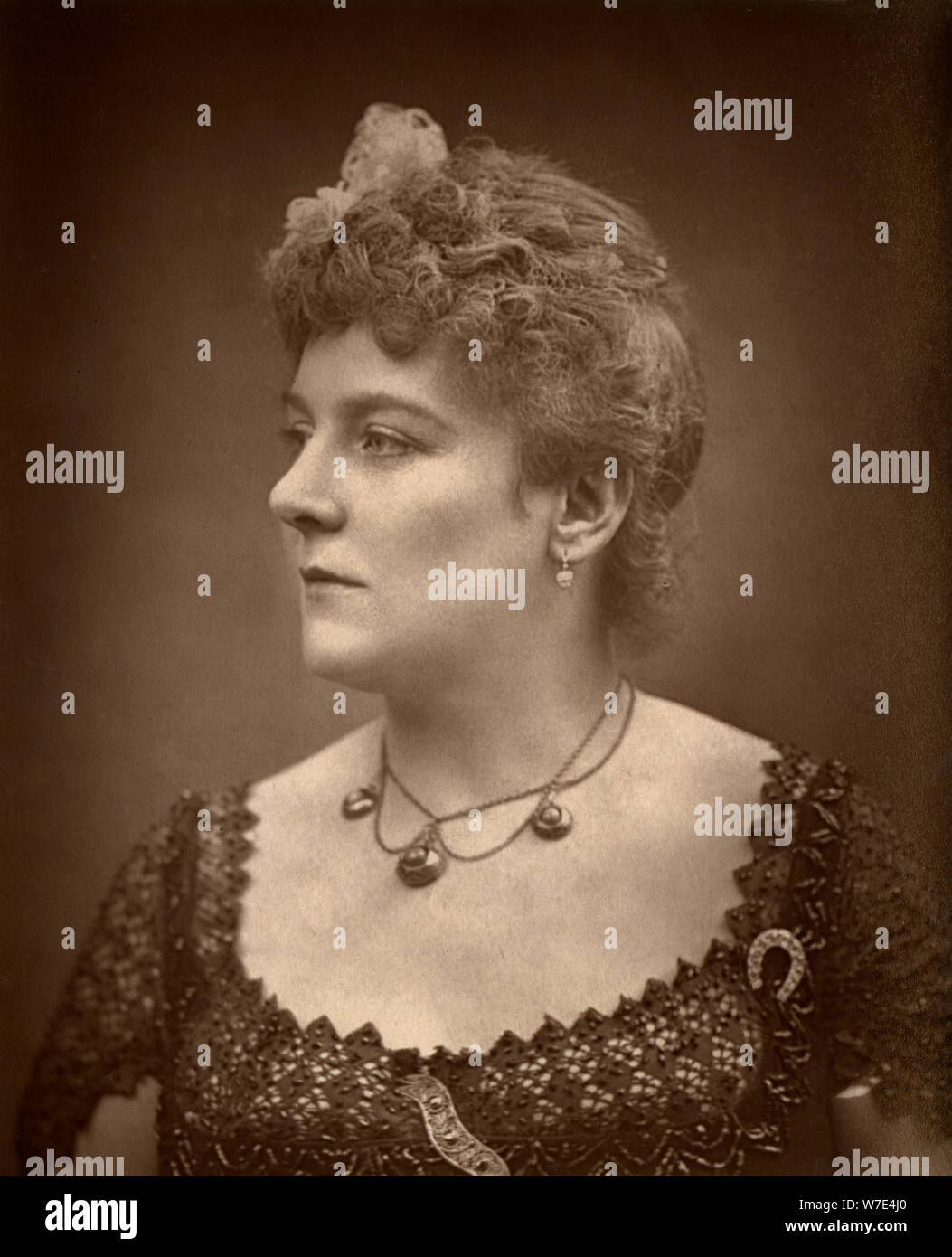 British actress Henrietta Lindley in 'Jim the Penman', 1886. Artist ...