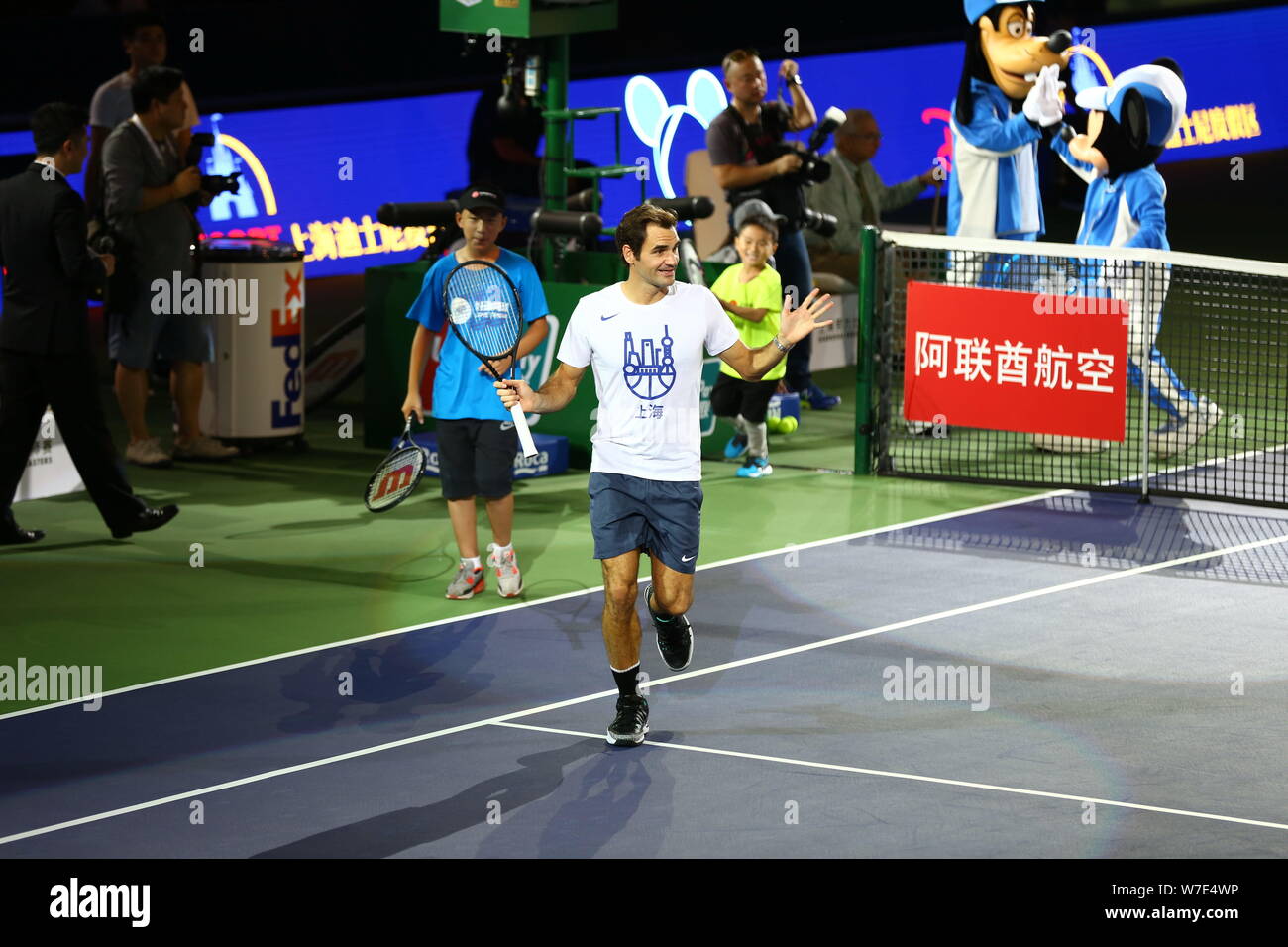 Swiss tennis player Roger Federer is pictured during Famiy Day of ...