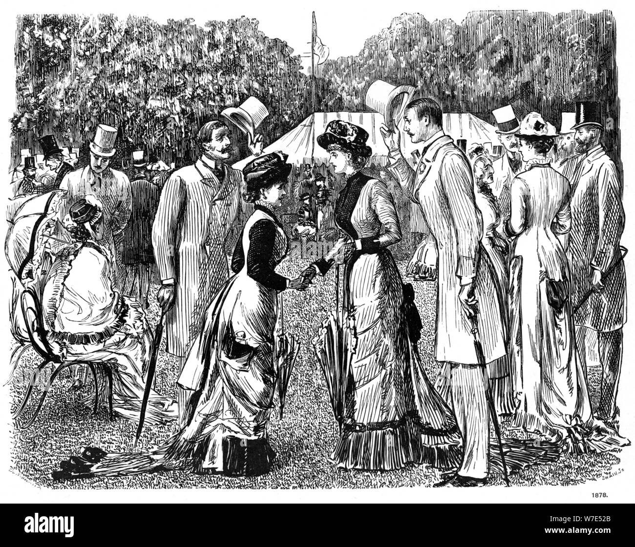 Victorian man raising hat lady hi-res stock photography and images - Alamy