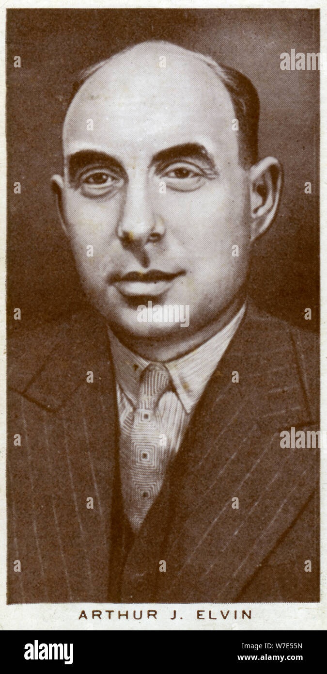 Arthur J Elvin, British boxing promoter, 1938. Artist: Unknown Stock ...