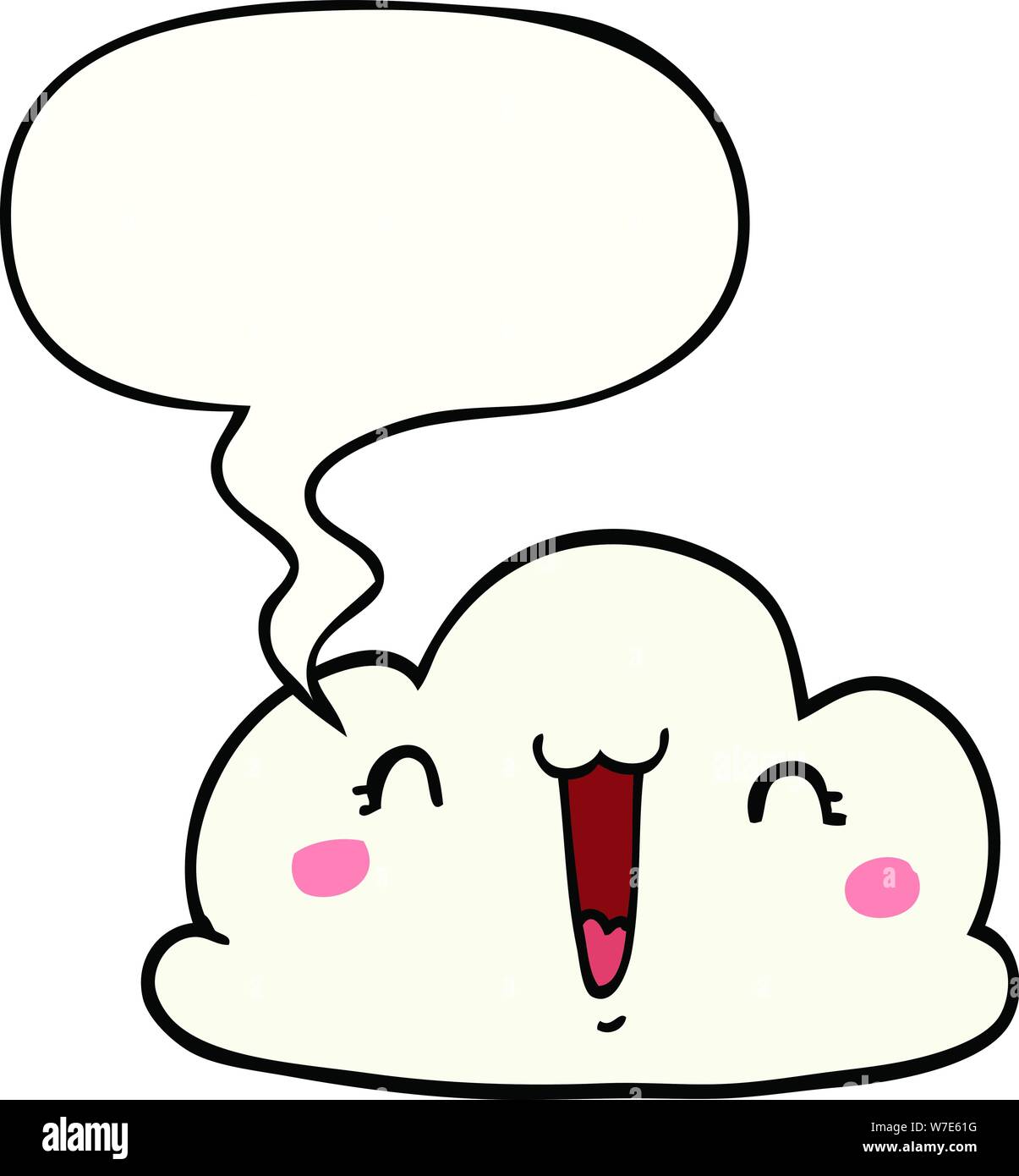 cartoon cloud with speech bubble Stock Vector Image & Art - Alamy
