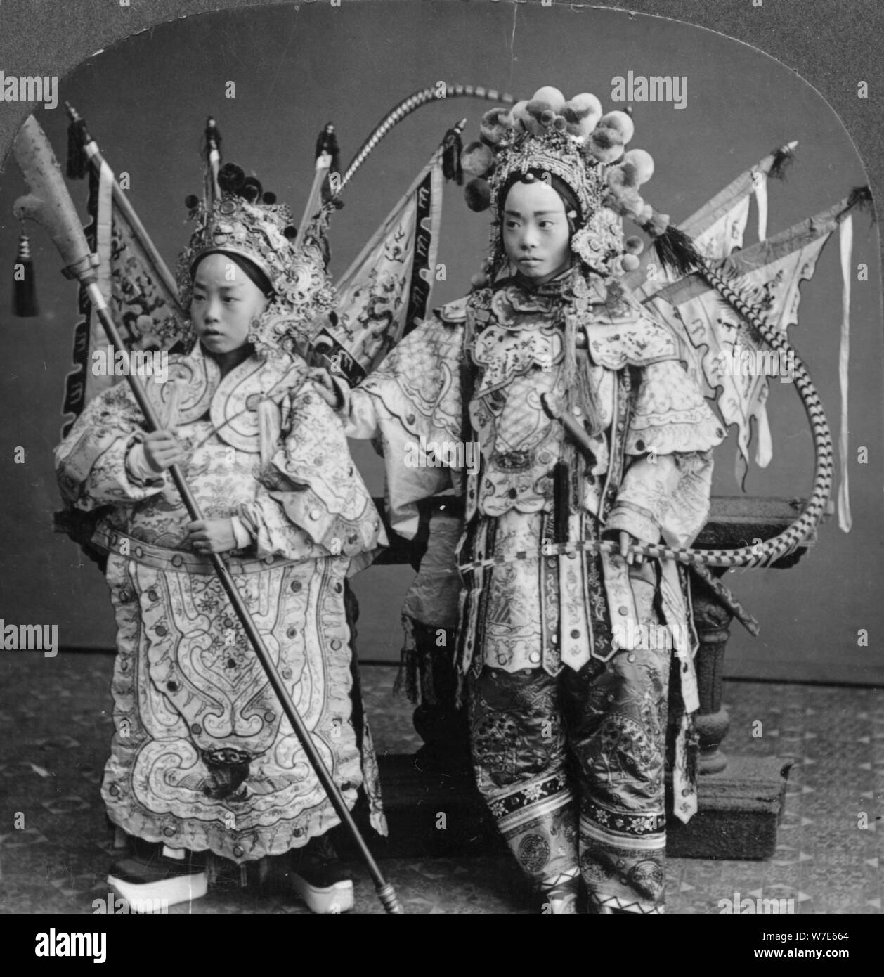 Chinese bride and bridegroom, Canton, China, late 19th or early 20th ...