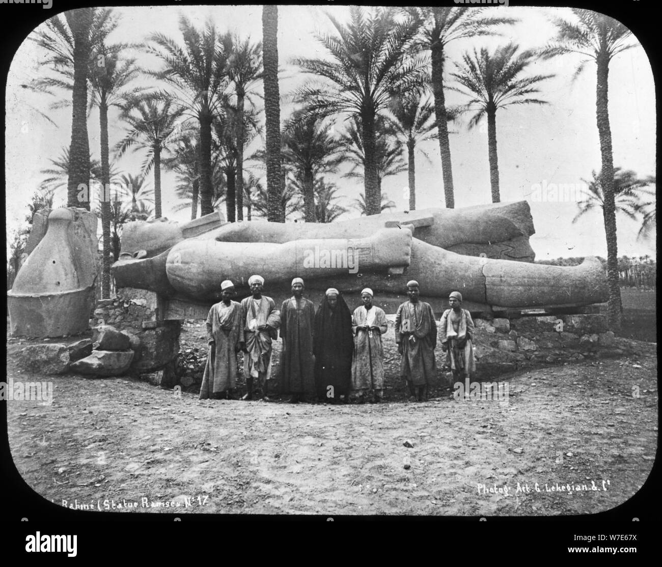Fallen colossal statue of Rameses the Great, Memphis, Egypt, c1890 ...