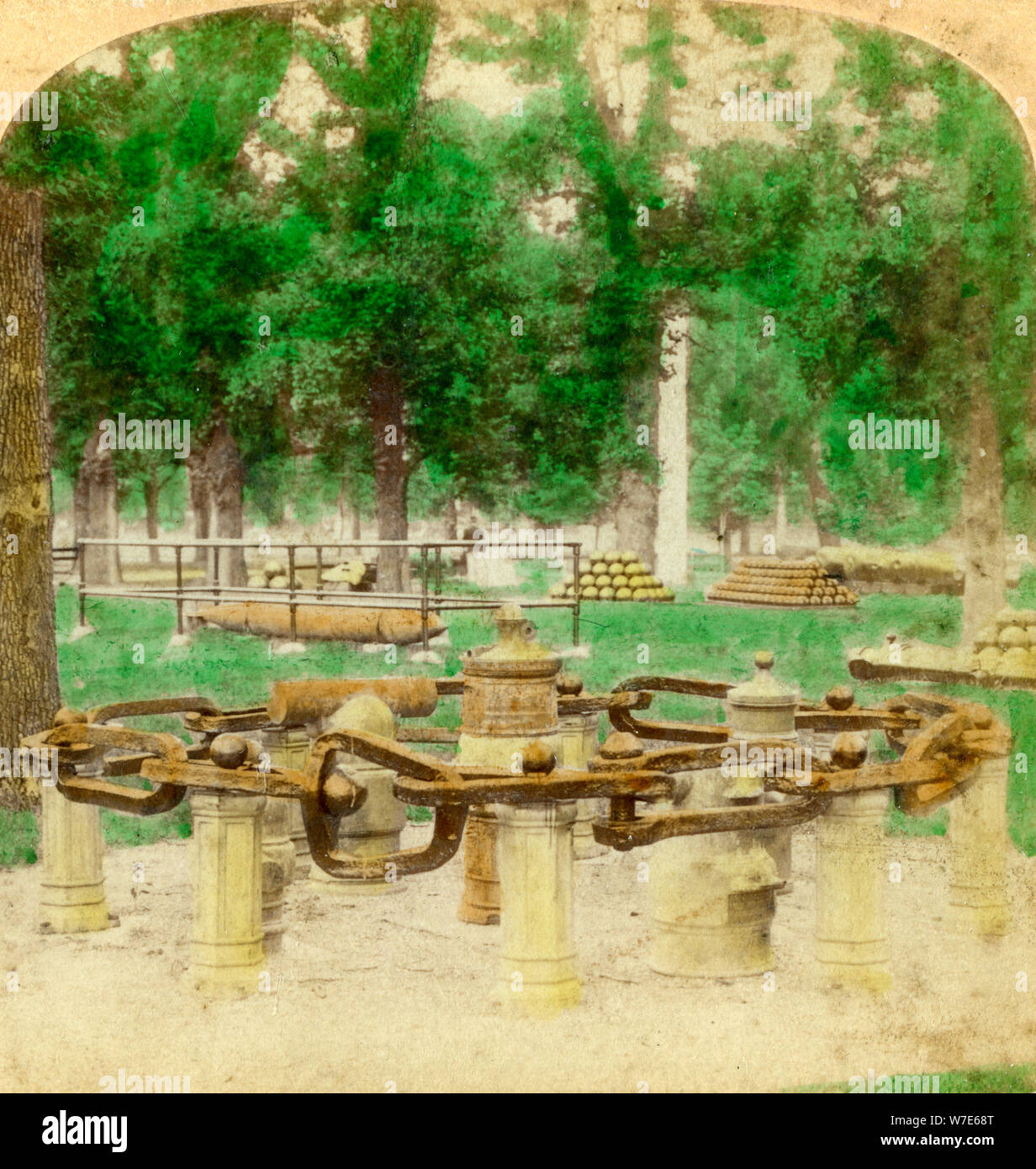 The Great Chain, Trophy Point, West Point, New York, USA, 1901. Artist ...