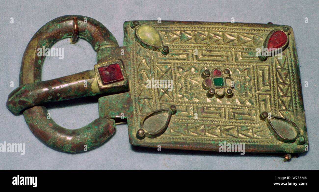 Visigothic Belt-Buckle, 6th century Stock Photo - Alamy