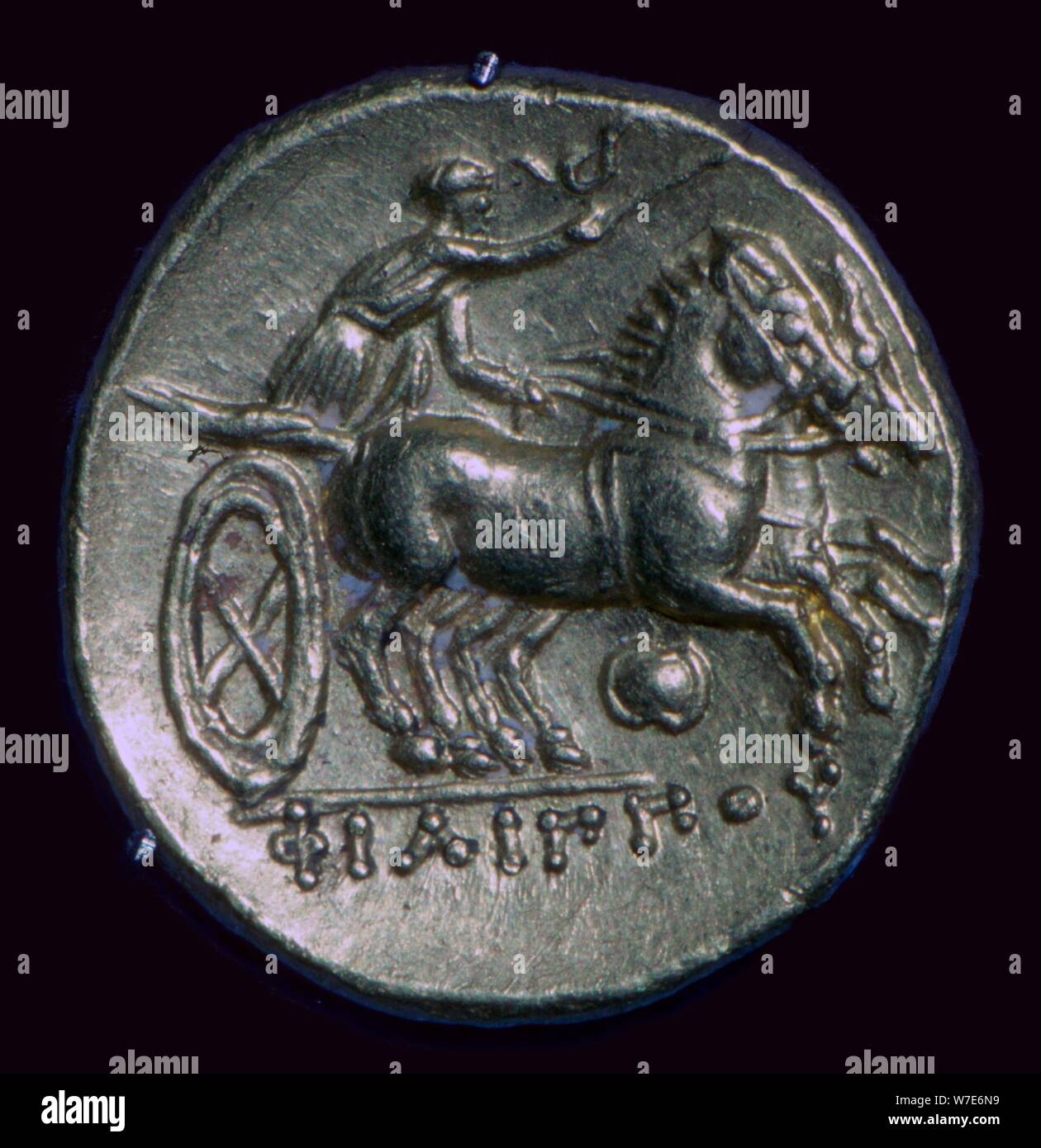 Gold Stater of Phillip II of Macedonia, 356BC. Artist: Unknown Stock ...