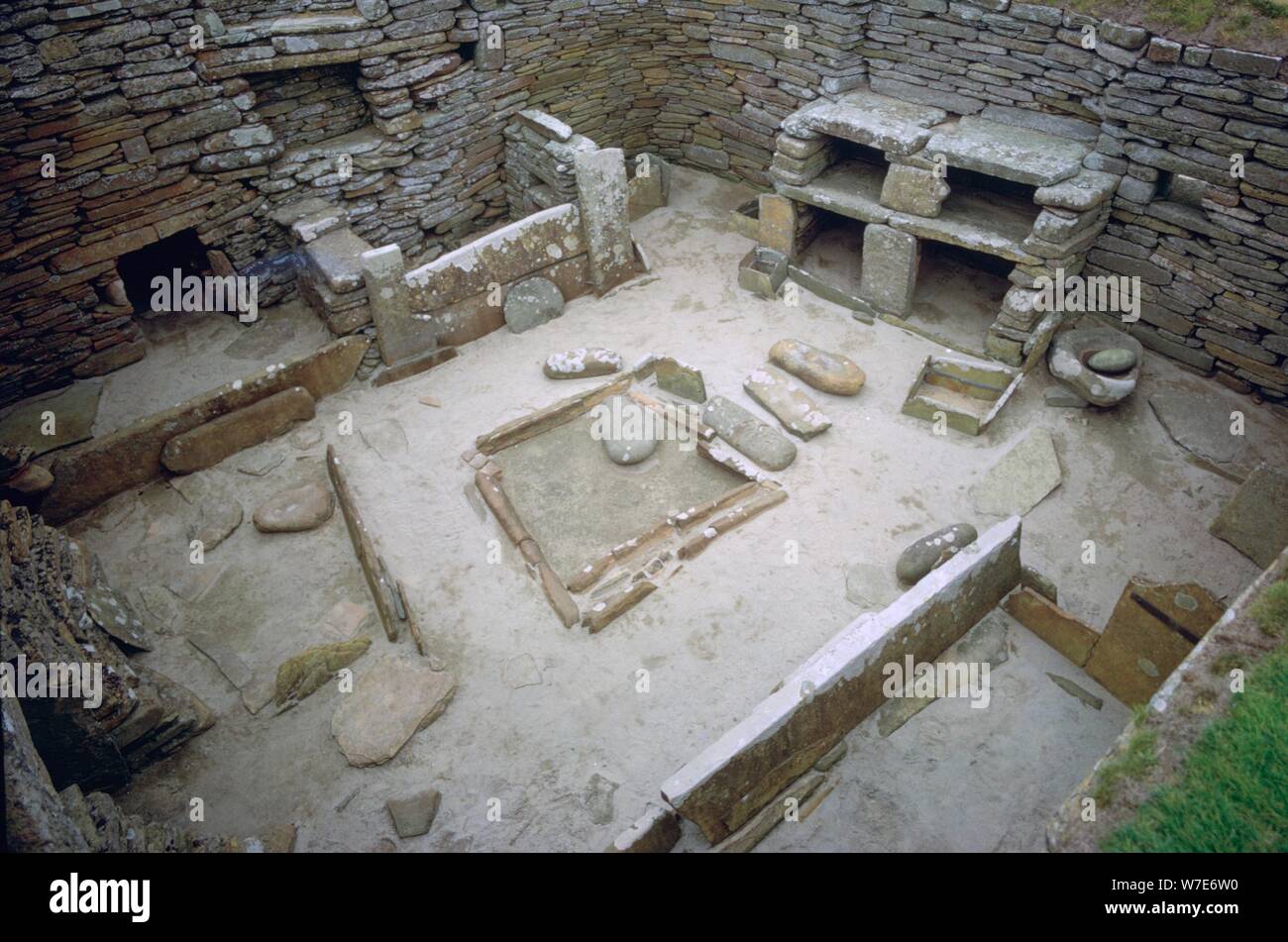 Interior of Neolithic Hut. Artist: Unknown Stock Photo - Alamy