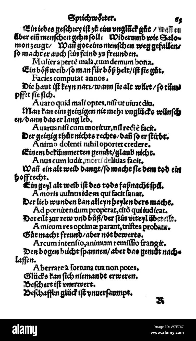 De Sprichwörter (Franck) 141 Stock Photo - Alamy