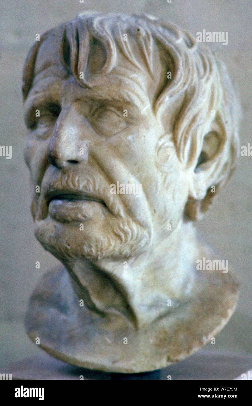 Bust of pseudo-Seneca, 1st century. Artist: Unknown Stock Photo - Alamy