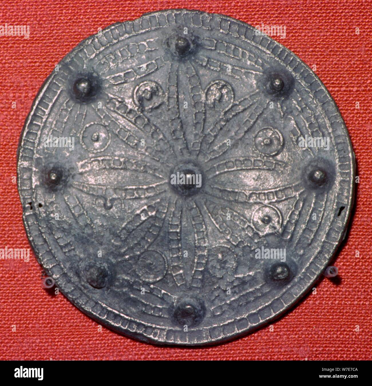 Cast lead-alloy disc brooch. Artist: Unknown Stock Photo - Alamy