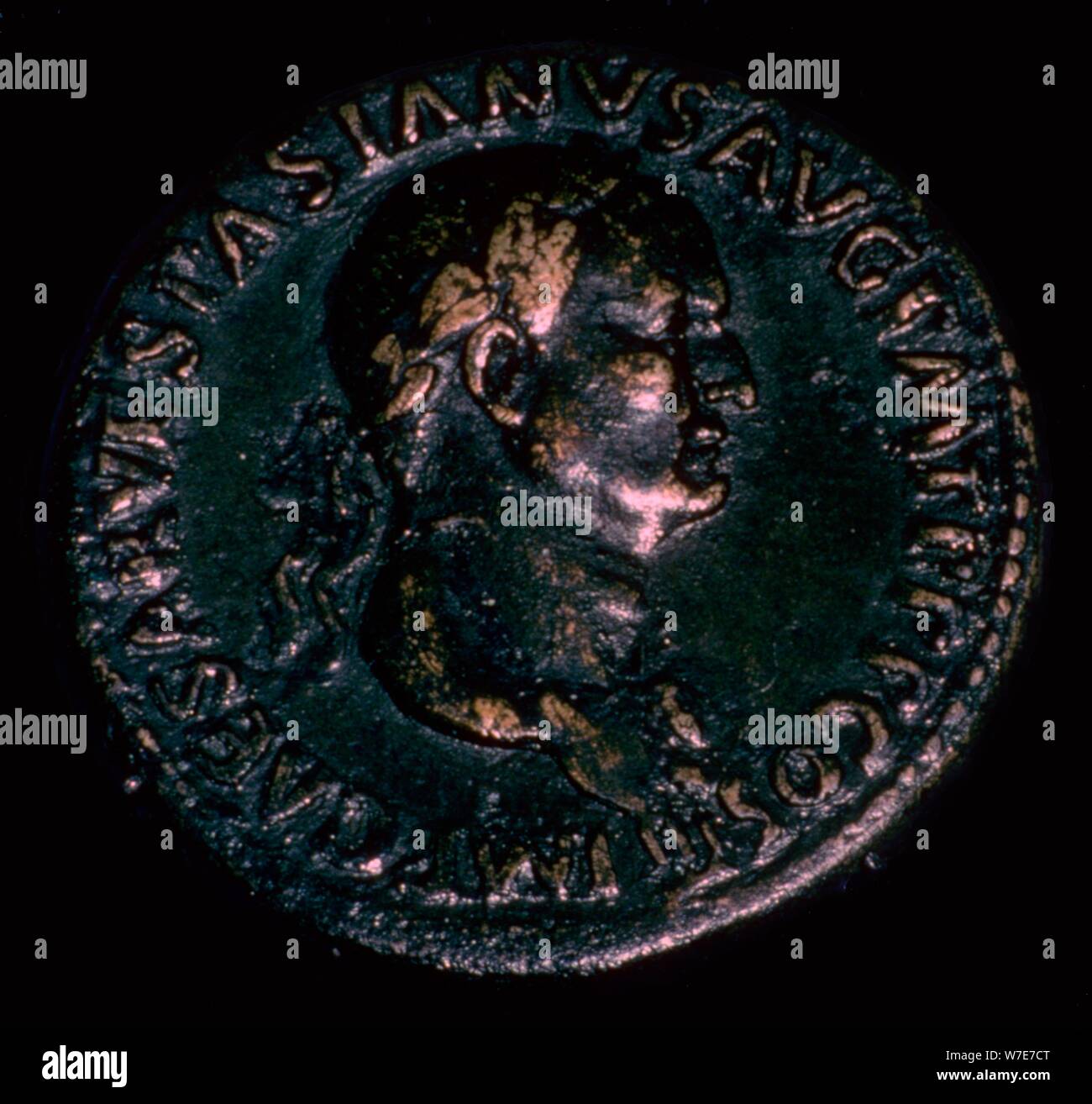 Roman coin of Vespasian. Artist: Unknown Stock Photo - Alamy