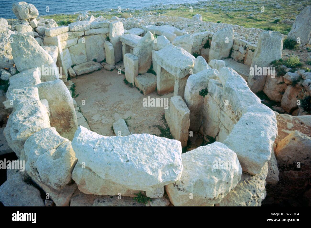 Mnajdra Temple complex on Malta, 4th millennium BC Artist: Unknown ...