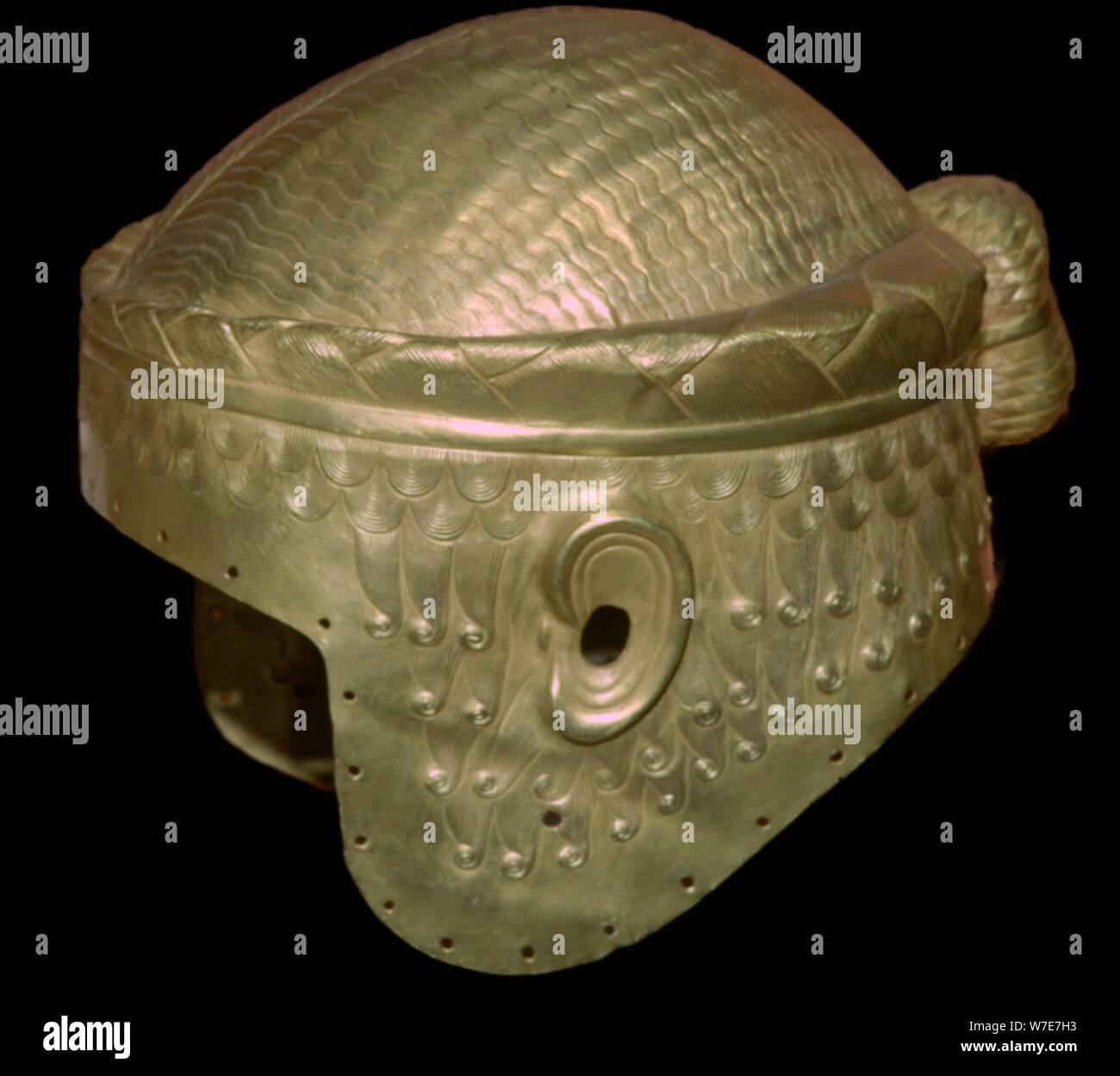 Babylonian helmet of Prince Meskalamdur. Artist: Unknown Stock Photo ...