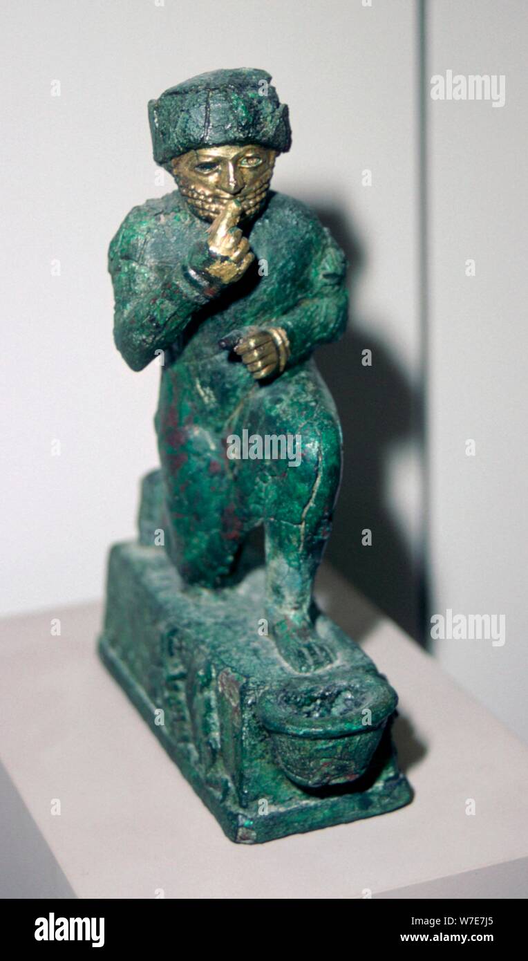 Statuette of a Babylonian worshipper, possibly Hammurabi, dedicated to ...