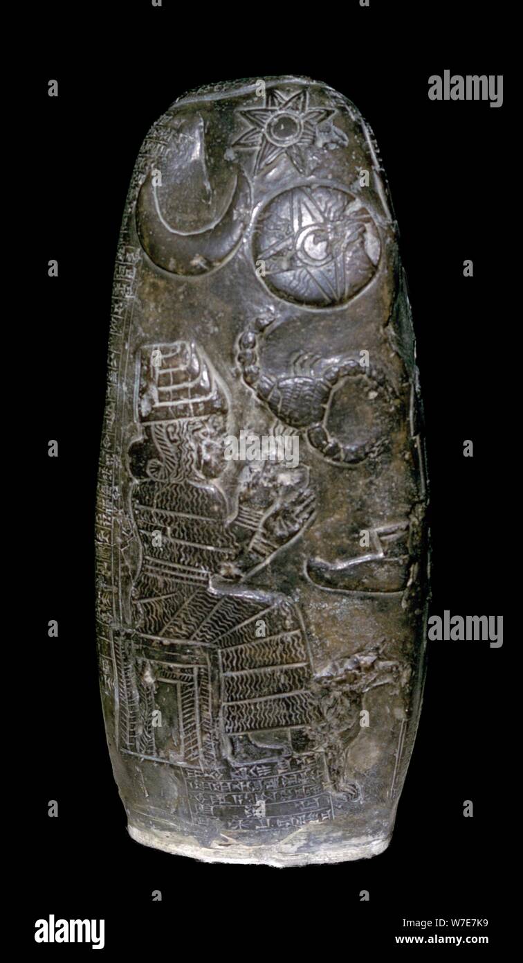 Kudurru (boundary stone) of Nazimatrut-Tash. Artist: Unknown Stock ... Kudurru (boundary stone) of Nazimatrut-Tash. Artist: Unknown Stock ...