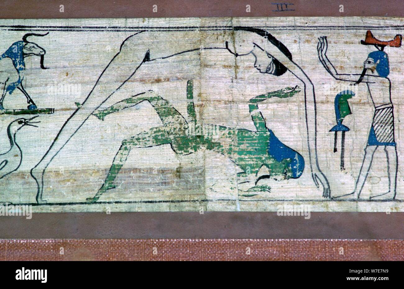 Detail of the papyrus of Temnieu, showing the cosmos. Artist: Unknown ...