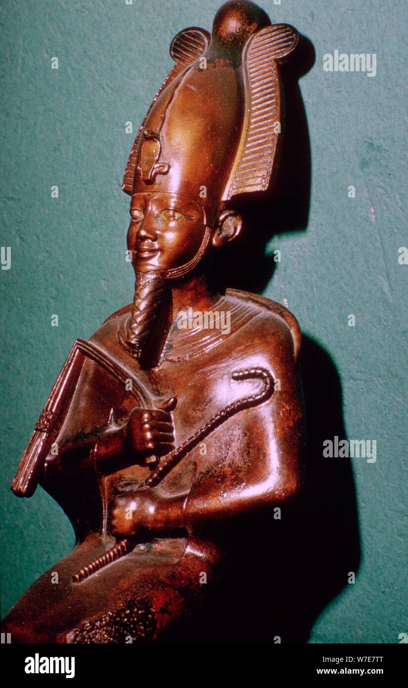 Egyptian statuette of Osiris. Artist: Unknown Stock Photo - Alamy