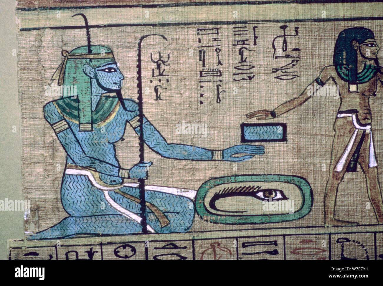 Egyptian papyrus showing the god Nun. Artist: Unknown Stock Photo - Alamy