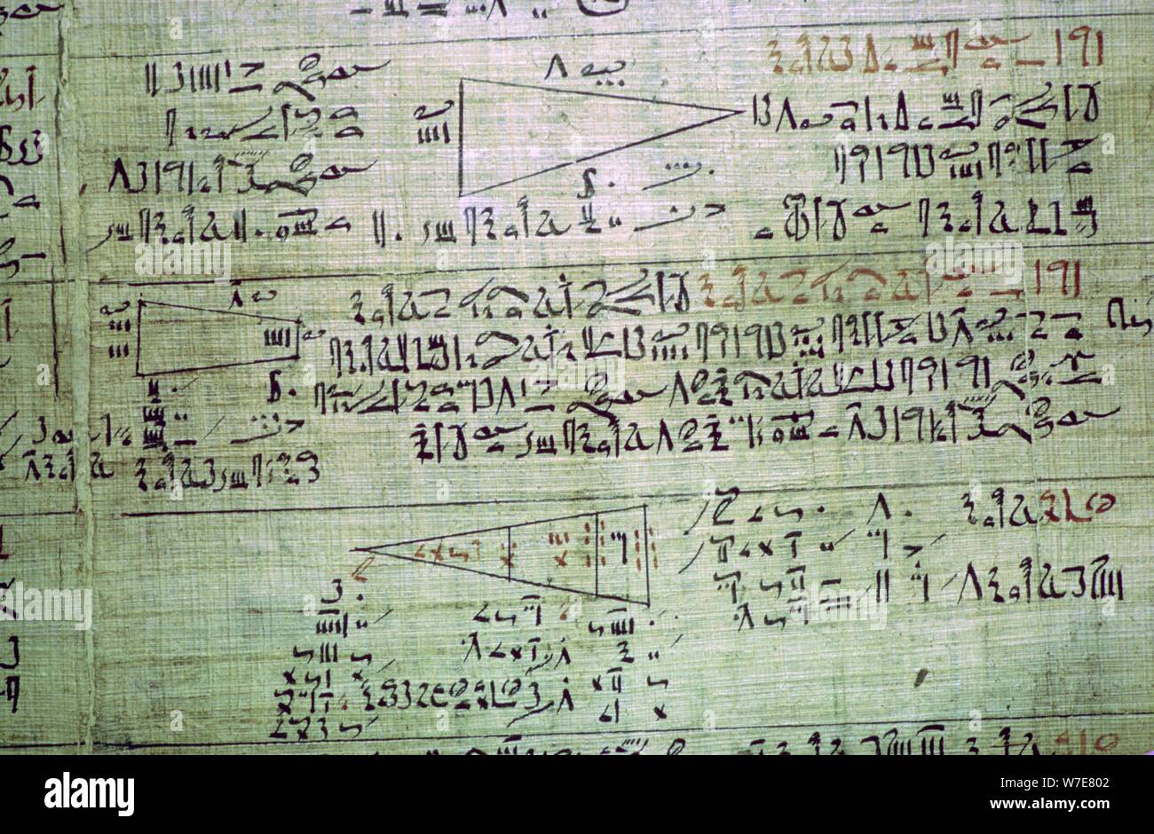 Rhind Mathematical Papyrus, from Thebes, Egypt, c1550 BC. Artist ... Rhind Mathematical Papyrus, from Thebes, Egypt, c1550 BC. Artist ...