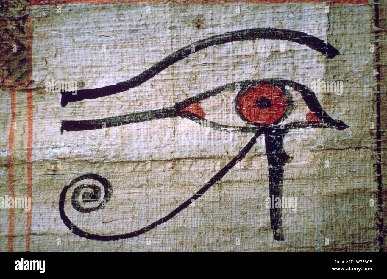 Detail of an Egyptian papyrus showing the eye of Horus. Artist: Unknown ...