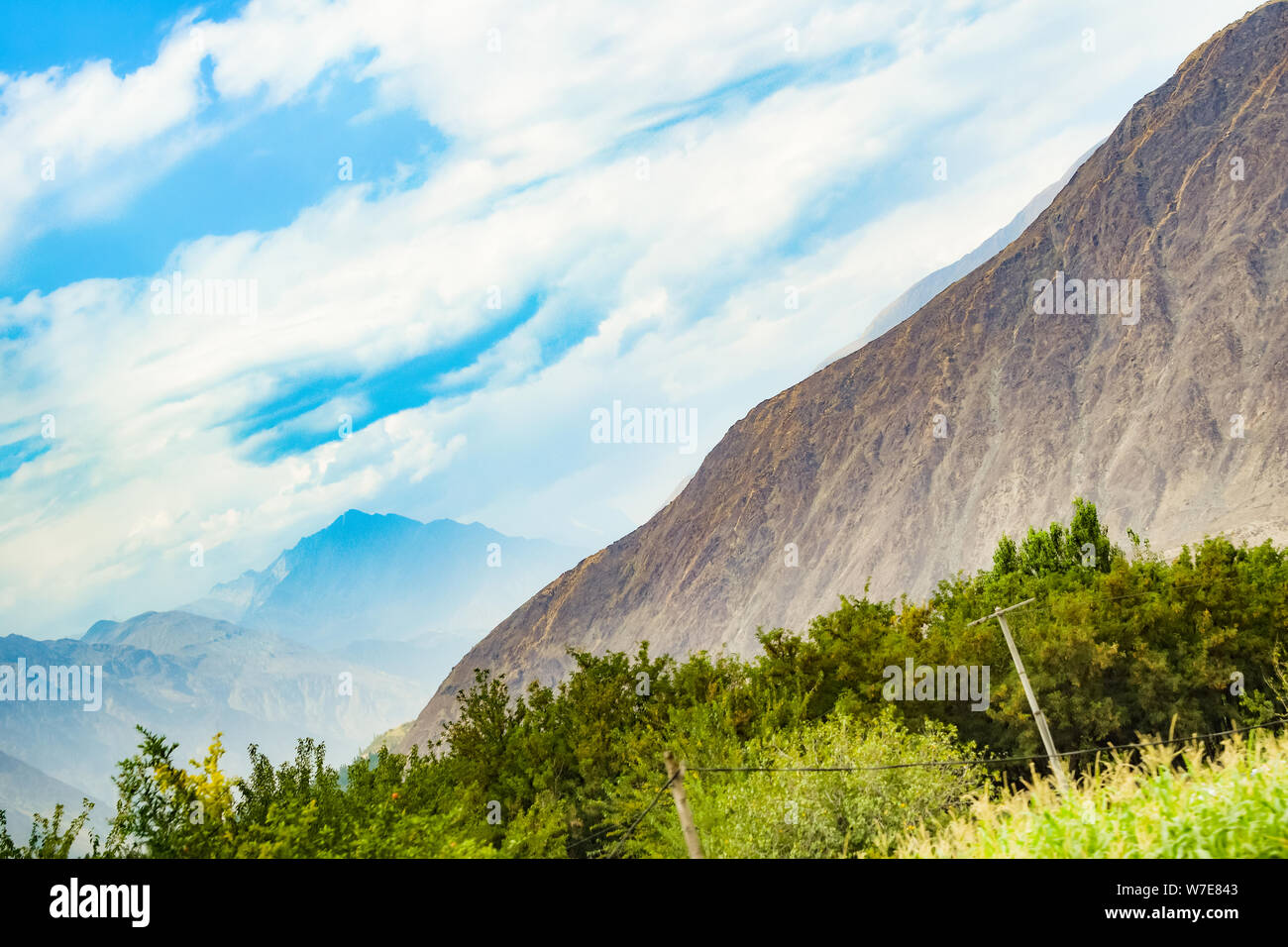 landscape of beautiful mountains and vallies of northern areas of ...