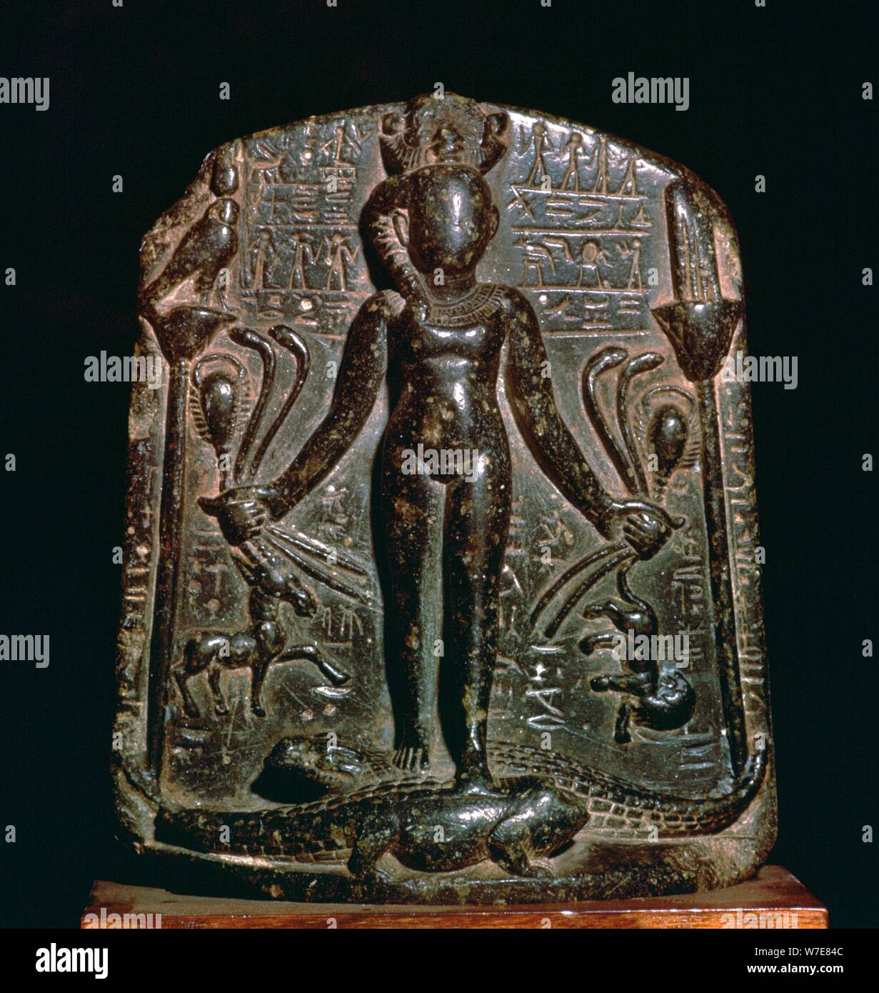 Egyptian stele showing the infant Horus, 4th century. Artist: Unknown ...